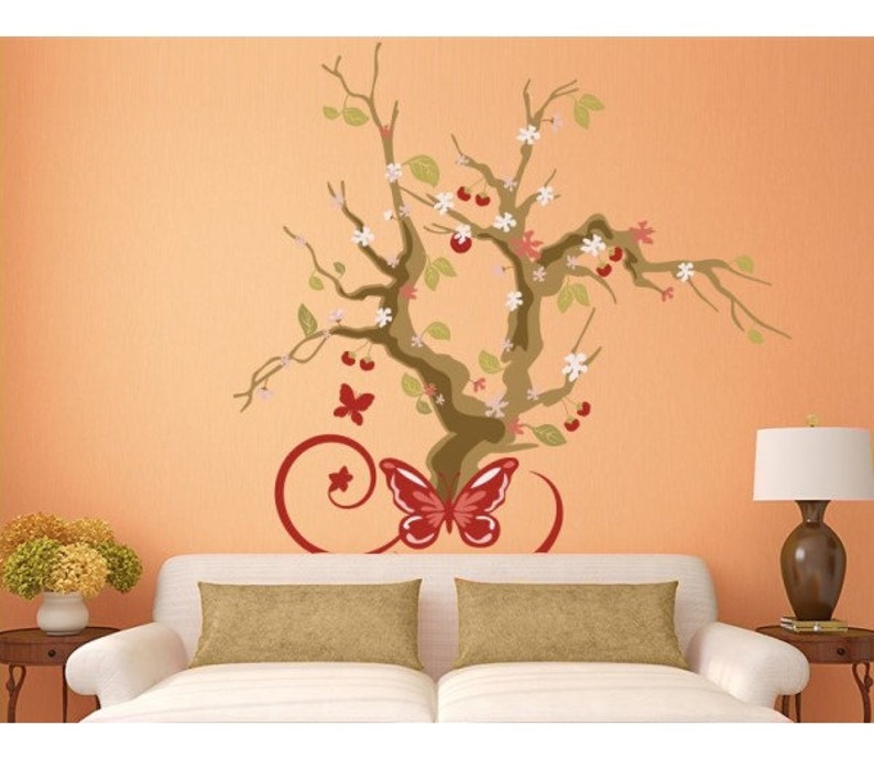 Cherry Blossom Tree Wall Decal Sticker Mural Vinyl Wall Art Etsy