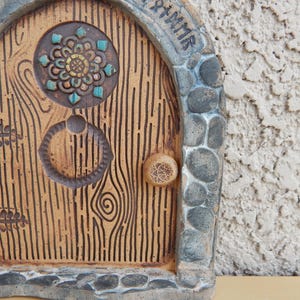 Handmade Ceramic Fairy Door – Hand-painted Miniature Portal for Garden ...