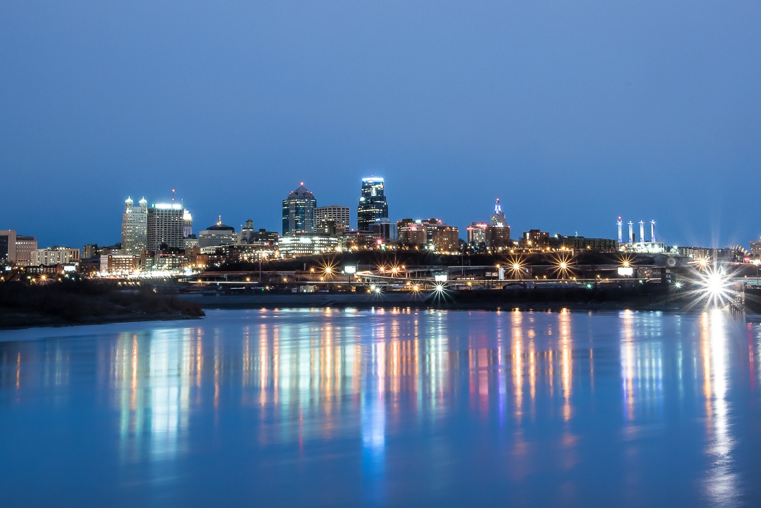 Kansas City Skyline at Night - Pitts Photography - Etsy