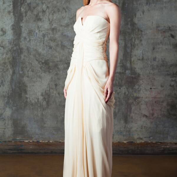 Cream Wedding Dress - Etsy UK