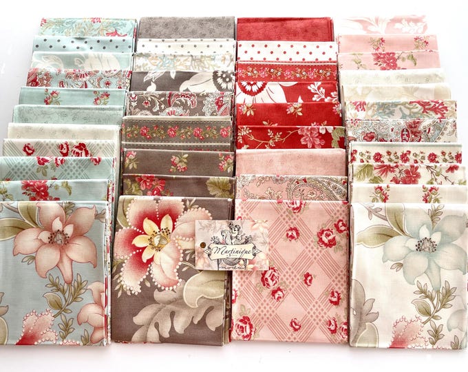 Rare MARTINIQUE Fat Quarter Bundle Quilt Fabric by Moda 3 Sisters ...