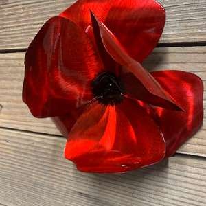 3D Metal Poppy/metal Yard Art - Etsy