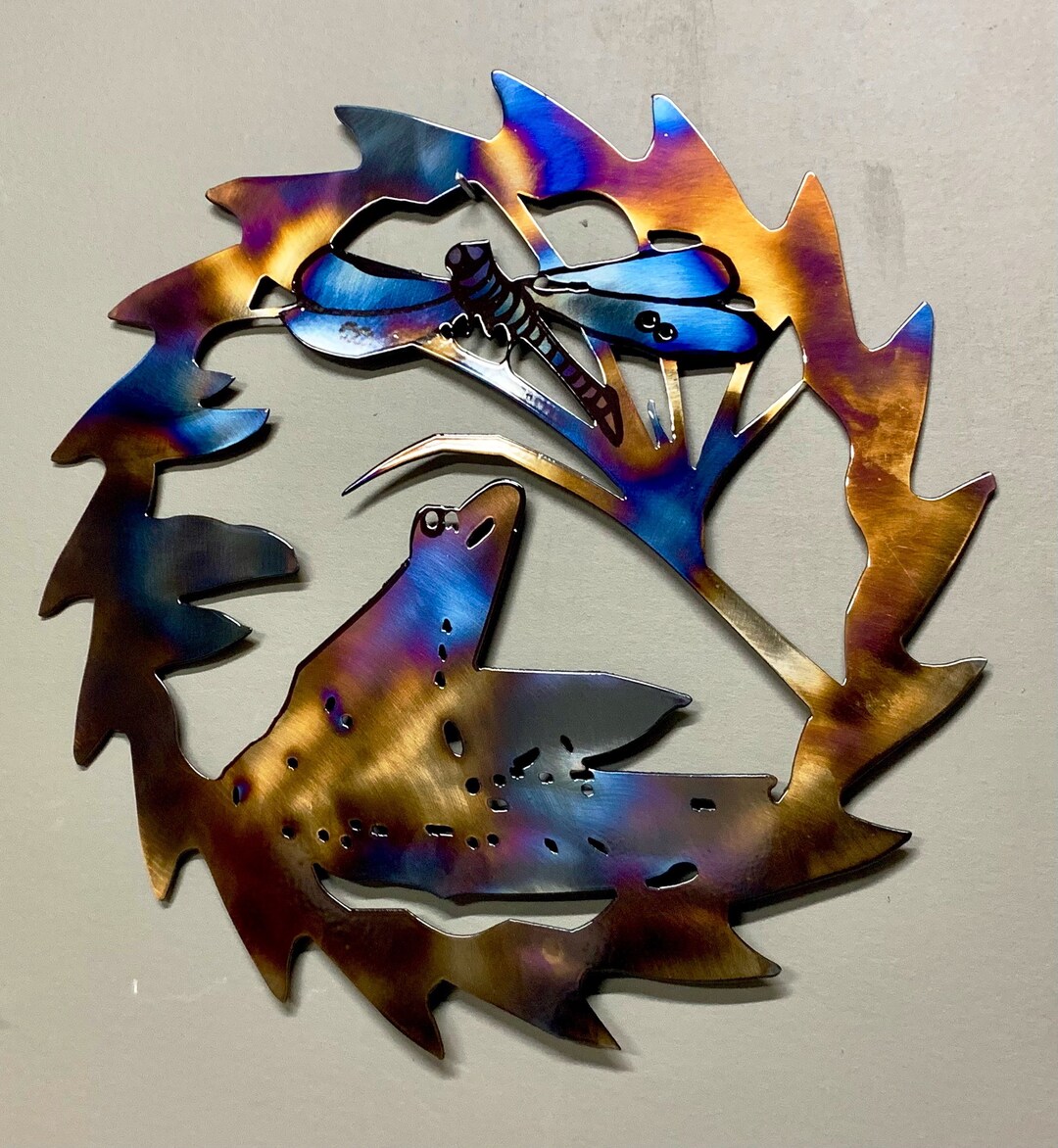 Frog /saw Art/metal Frog/dragonfly/metal Art/yard Art/home Decor - Etsy
