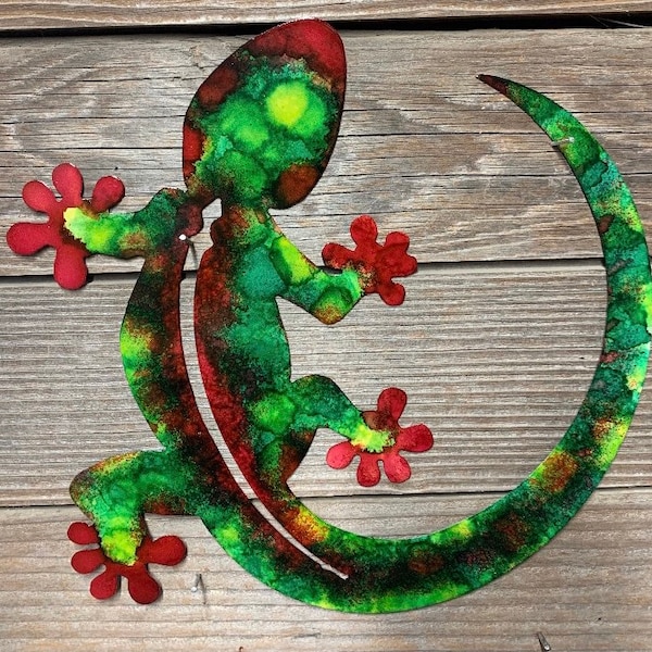 Gecko Wall Art - Etsy