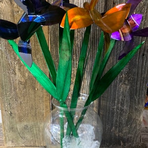 Metal Iris Flower, Wild Flower , Iris Flower , Flower Box Iris. - Etsy