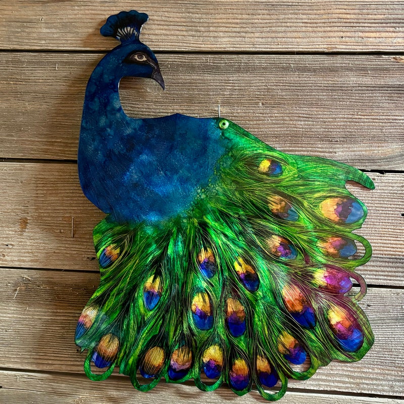 Metal Peacock Yard Decor - Etsy