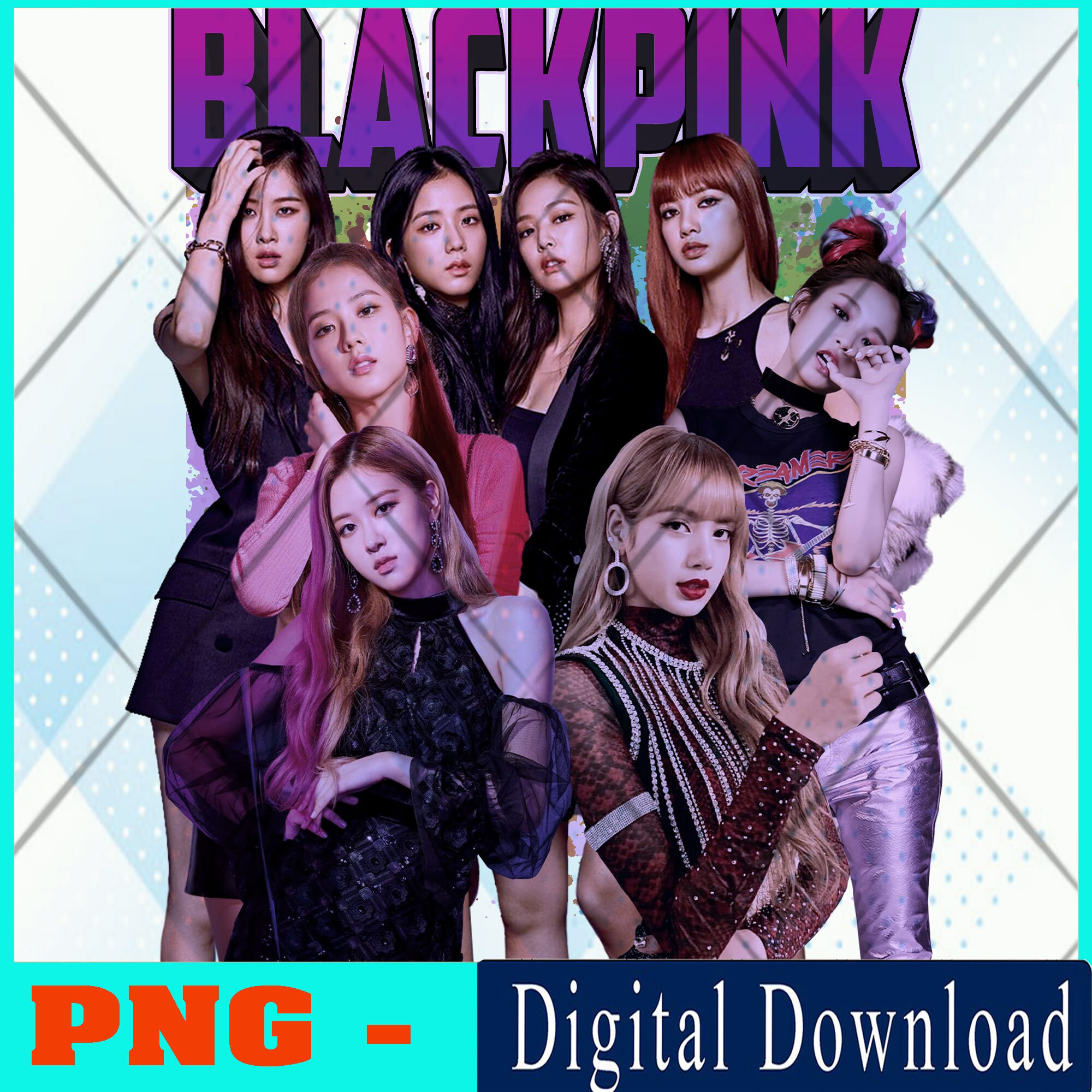 Blackpinks Png Blackpink Digital Design Download Etsy
