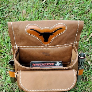 Custom Ammo Bag Leather Shooting Bag Shotshell Pouch Shotgun Shooting ...