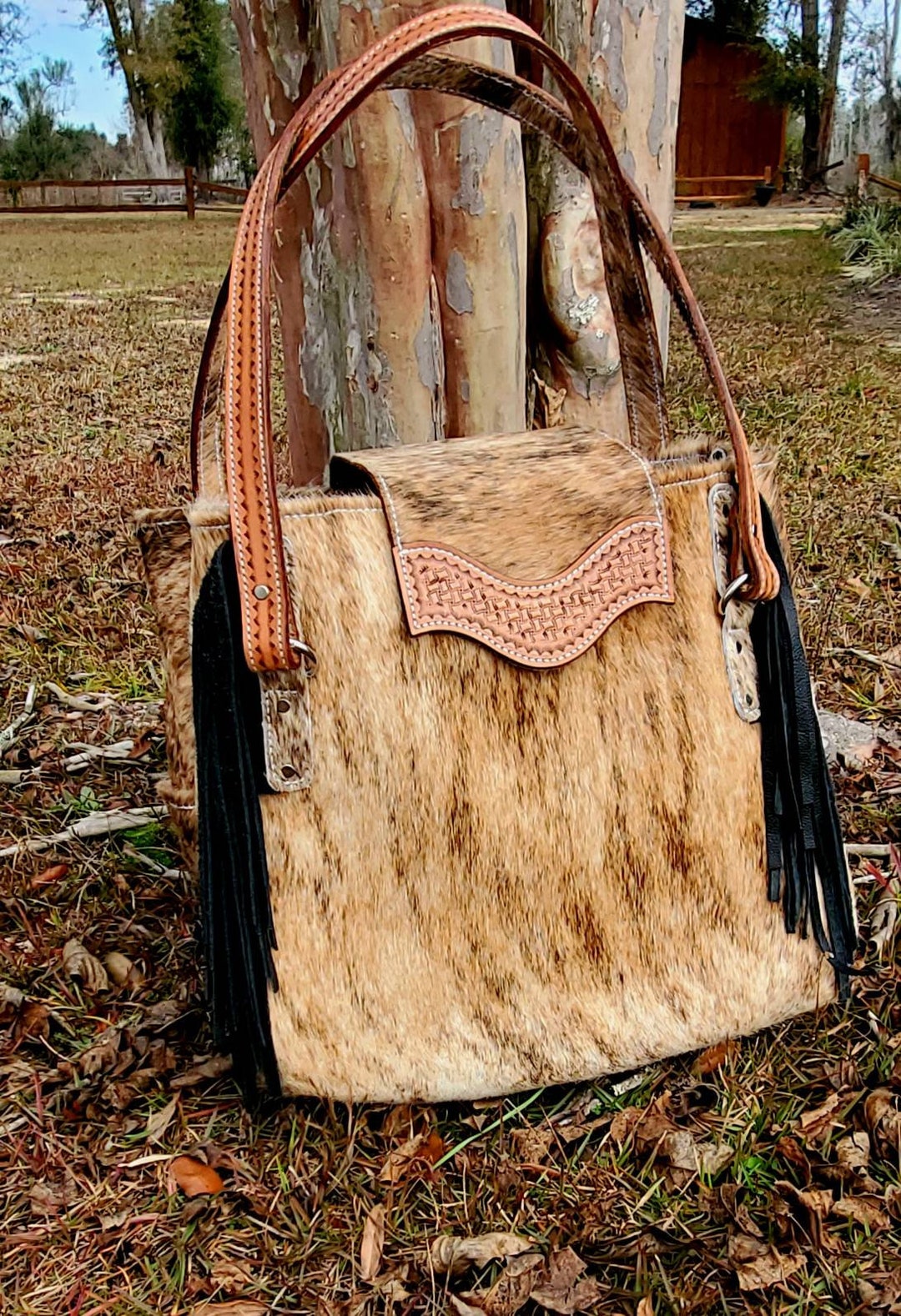 Cowhide Tote Bag Xl Market Tote Custom Purse Fringe Bag Fringe Tote ...