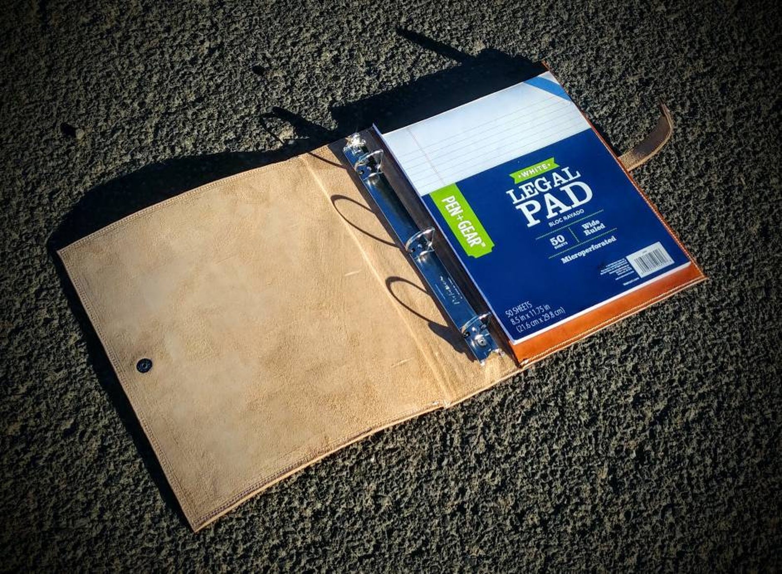 Leather Binder Custom 3 Ring Binders Western Leather Padfolio Tooled ...