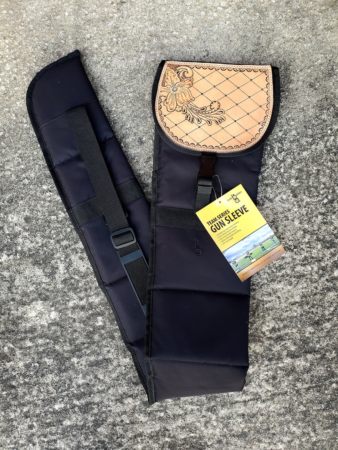 Leather Gun Case Shotgun Sleeve Custom Shotgun Case Leather Patch Teal ...