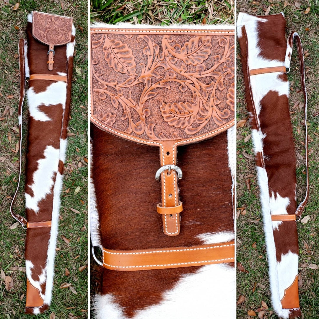Cowhide Gun Case Leather Gun Sleeve Custom Cowhide Guncase Shotgun Bag ...