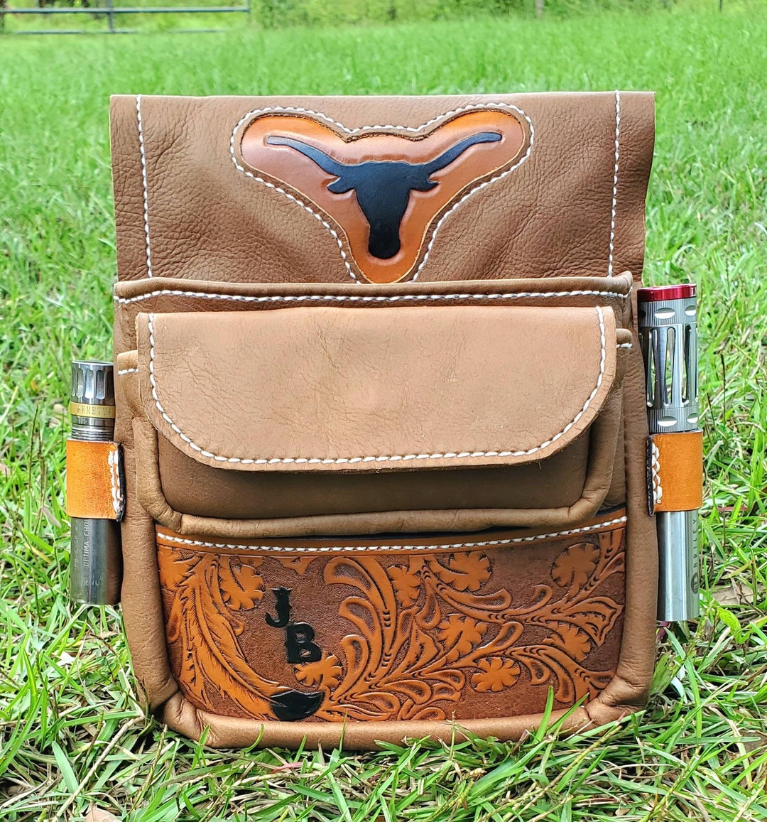 Custom Ammo Bag Leather Shooting Bag Shotshell Pouch Shotgun Shooting ...