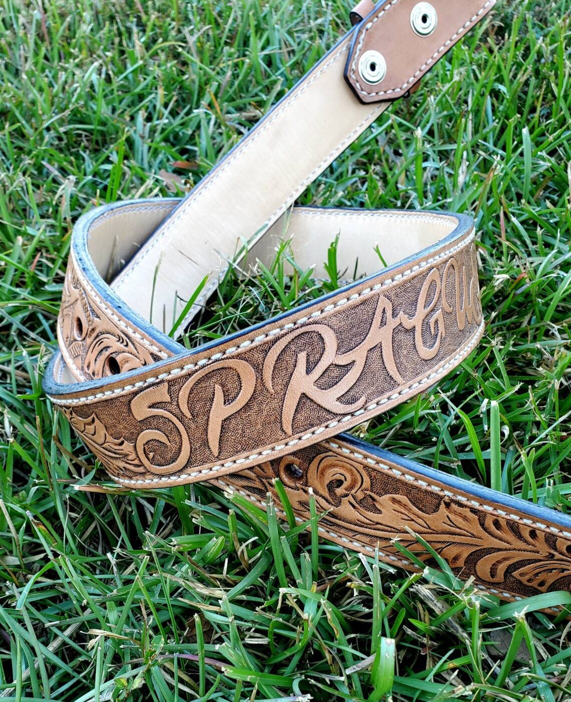 Custom Belt Men's Leather Belts Western Belt Name Belts Acorn Oak Leaf ...