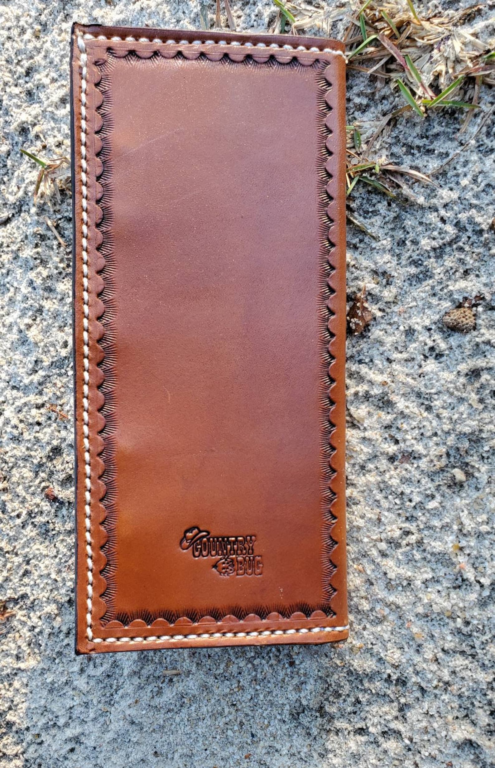 Western Wallet Custom Leather Long Wallets Tooled Leather Antler Deer ...