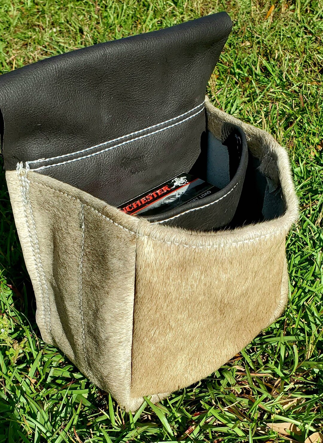 Cowhide Shell Bag Leather Shooting Pouch Cowhide Shooting Bags Ammo ...