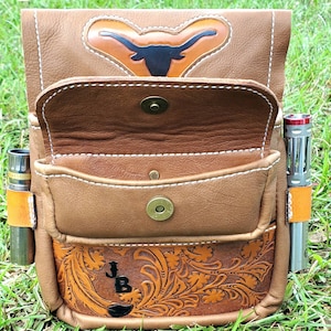 Custom Ammo Bag Leather Shooting Bag Shotshell Pouch Shotgun Shooting ...