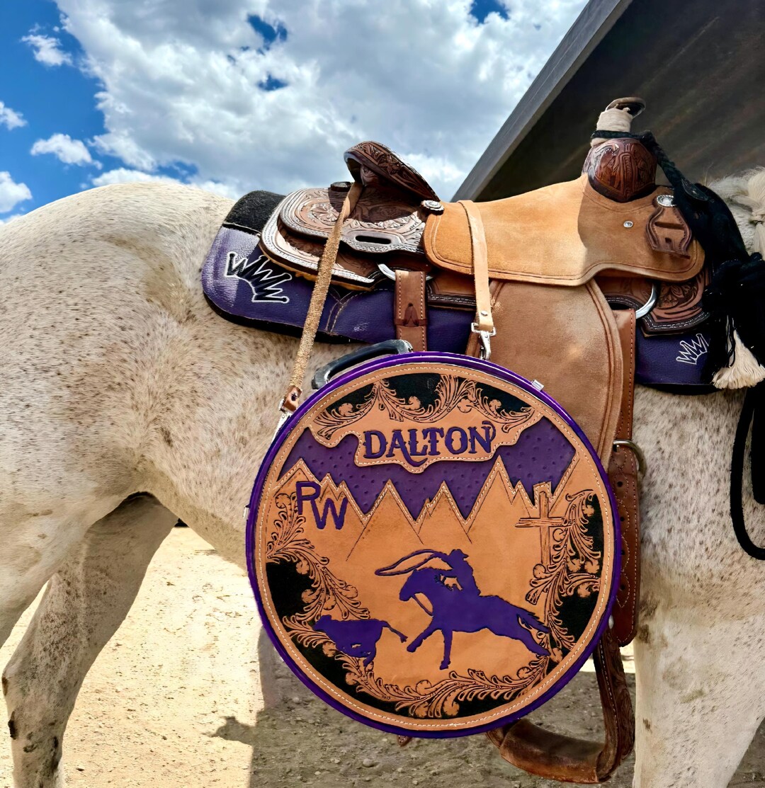 Rope Can Lid Leather Rope Can Topper Custom Leather Rope Cans Western ...