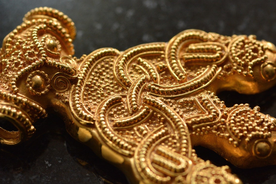 Gilded Viking Raven Pendant - Etsy