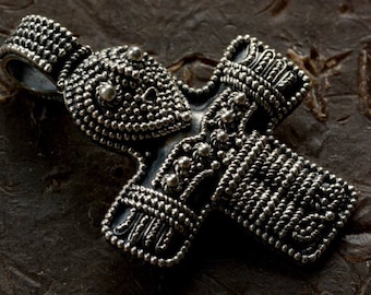 Viking Crucifix Reproduction Carving Pagan Christian Cross Norse Ragnar ...