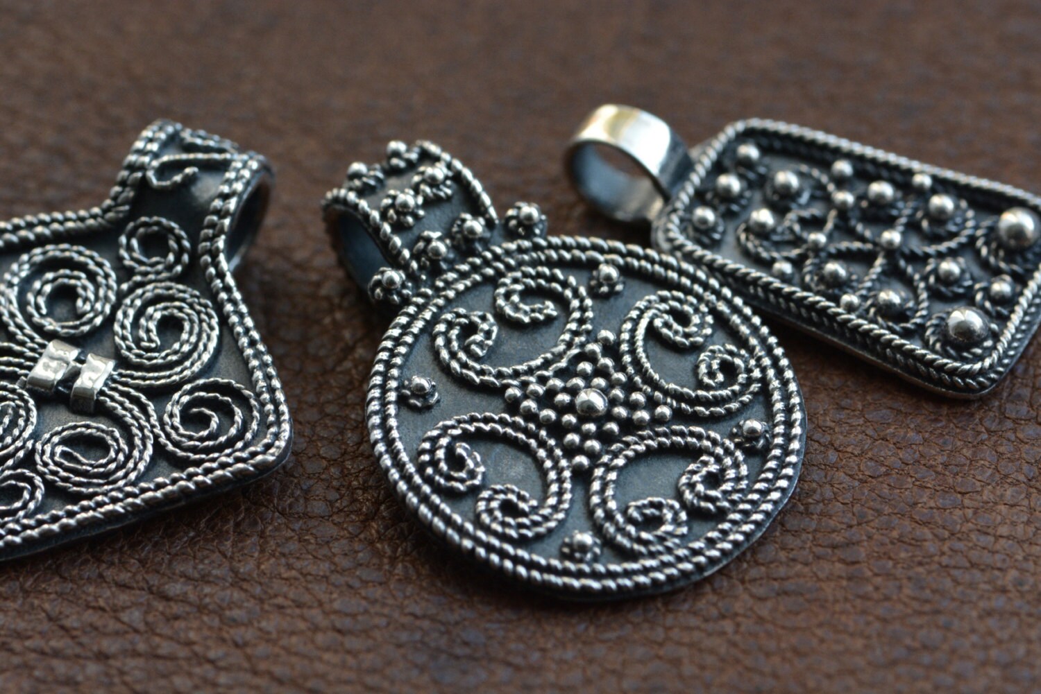 Set of 3 viking pendants | Etsy