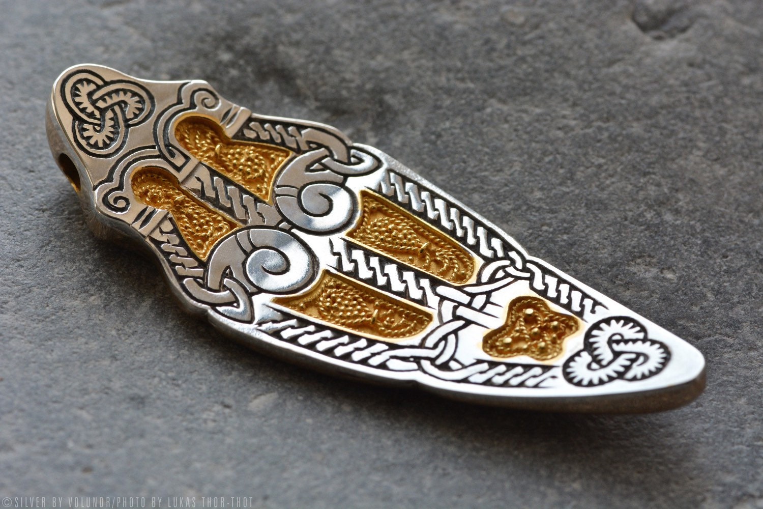 Viking tongue-shape pendant | Etsy
