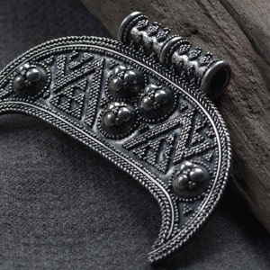 Viking Time Moon Shape Pendant - Etsy