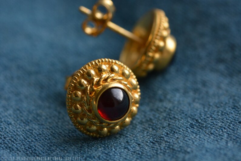 Early Medieval Gilded Earrings - Etsy