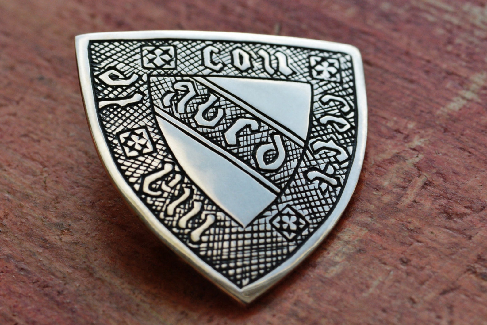 Medieval Shield Shape Brooch by Volundr - Etsy