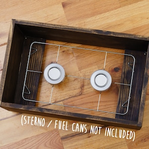 3 Pack of Full Size Wooden Chafing Pan & Rack Stands, Foil Pan Holders ...