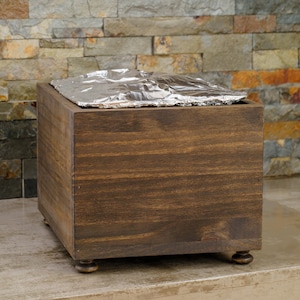 Wooden Chafing Pan & Rack Stand, Disposable Foil Pan Holder, Box Holds ...