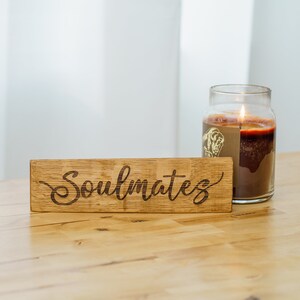 Engraved Cursive "soulmates" Soul Mates Reclaimed Wooden Barrel Stave ...