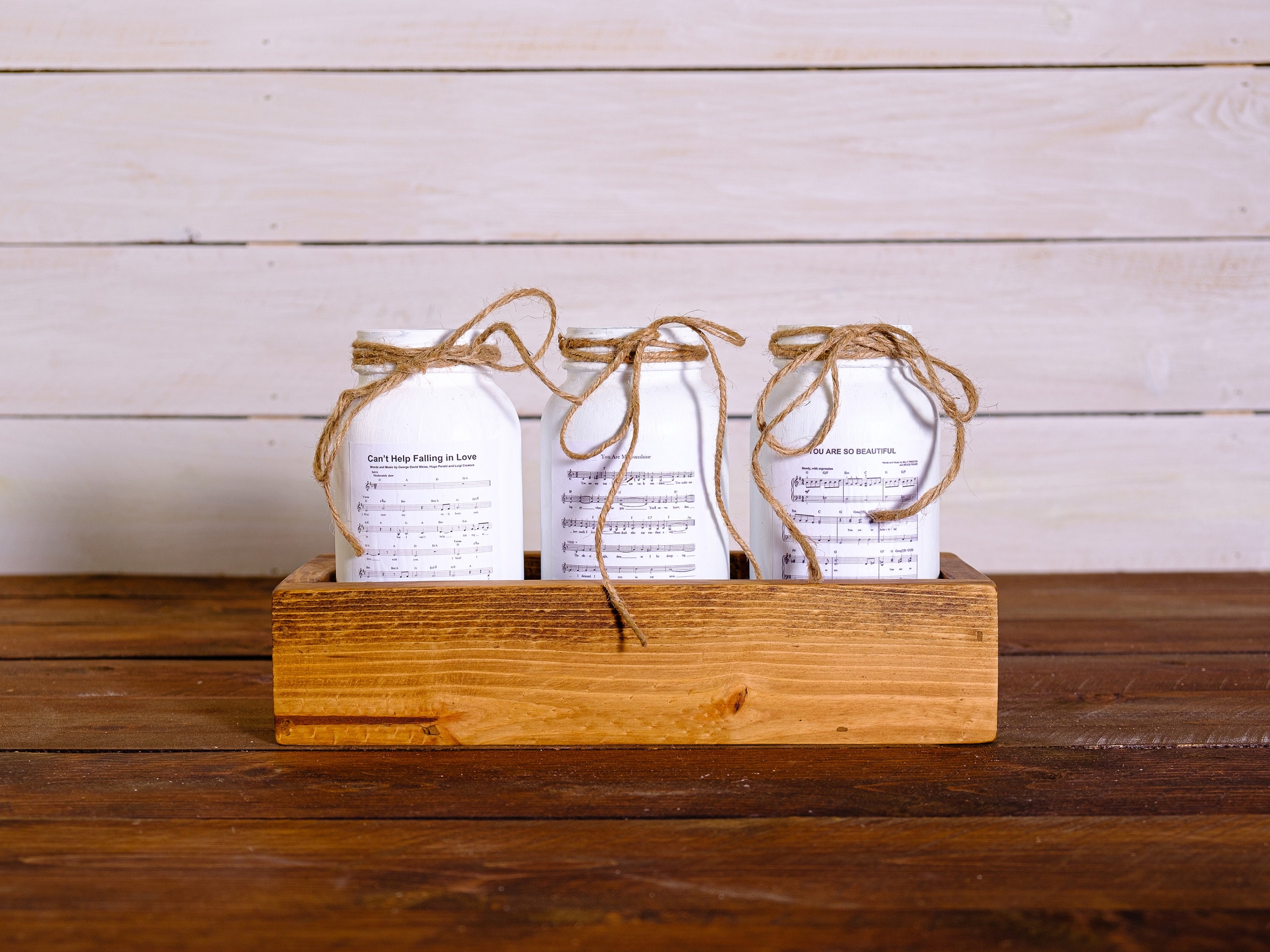 Unique Music Jar Set - Modern Farmhouse Decor, Shabby Chic, Makes a ...