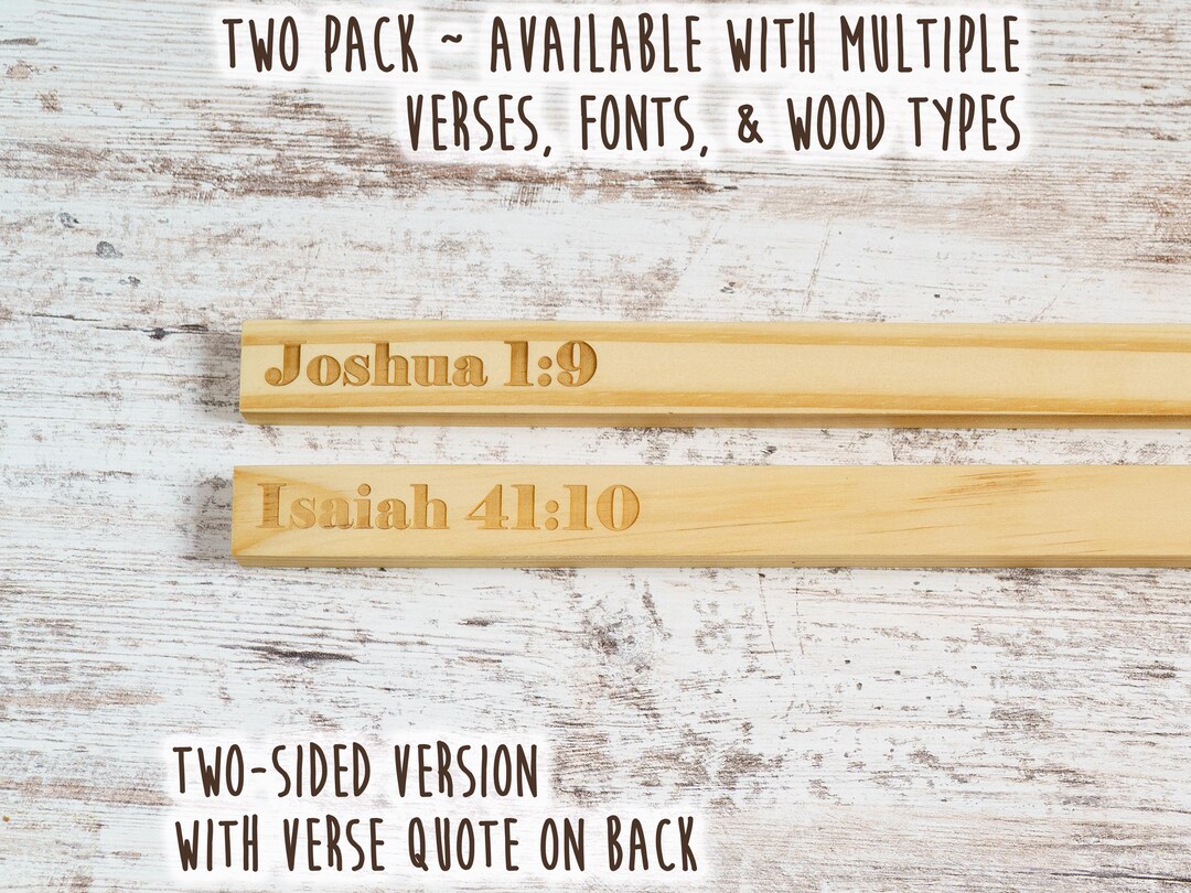 2 Pack Set of Two-sided Bible Verse Yard Stakes - Christian Symbols of ...