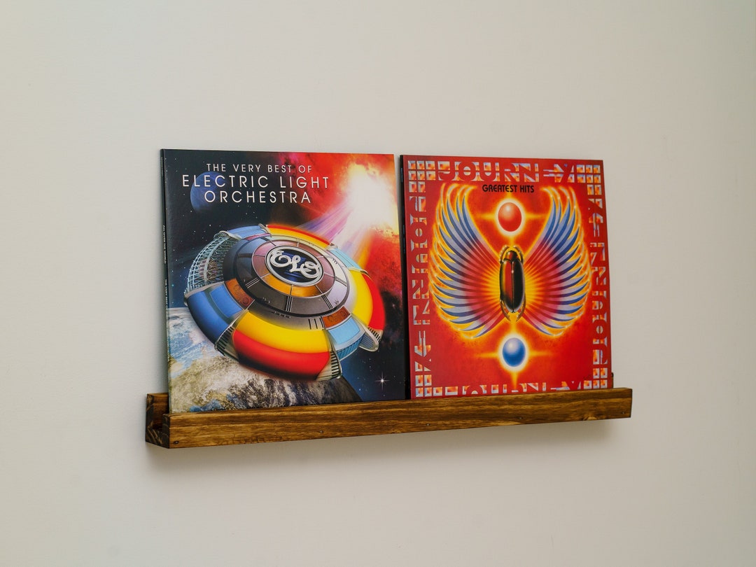 Wooden Vinyl Record Display Floating Shelf / Ledge, Free Shipping, Gift ...