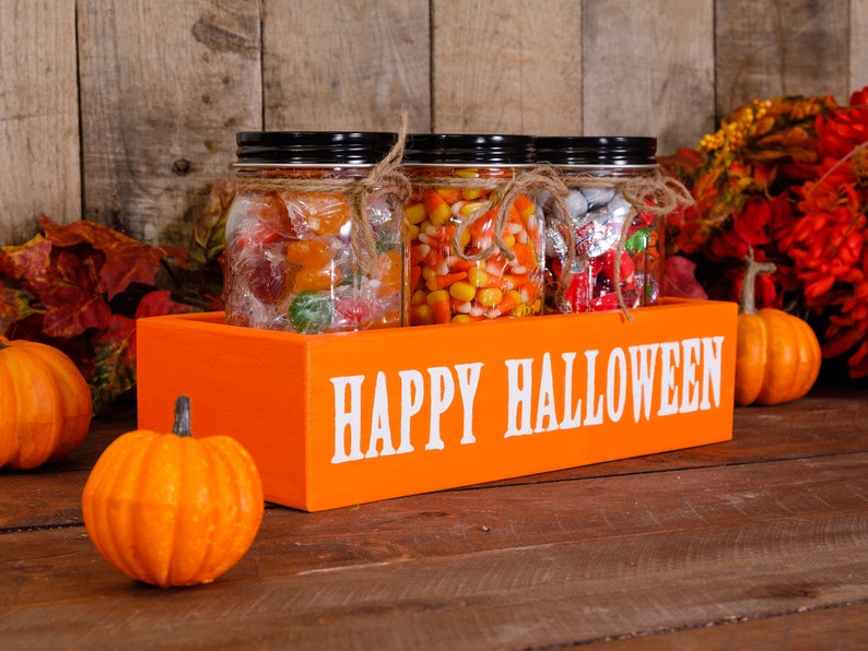 Vintage-style Retro happy Halloween Wooden Box - Etsy