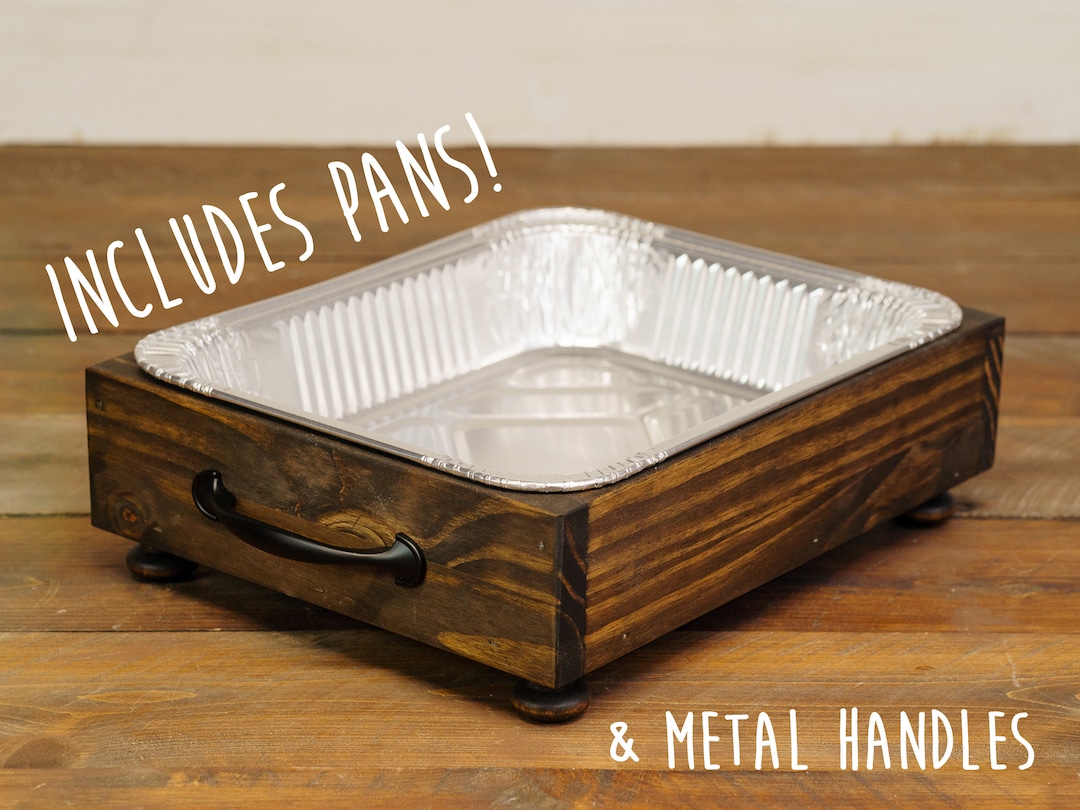 Disposable Foil Pan Holder With Metal Handles, Aluminum Pan Buffet ...