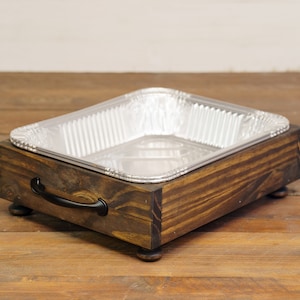 Disposable Foil Pan Holder With Metal Handles, Aluminum Pan Buffet ...