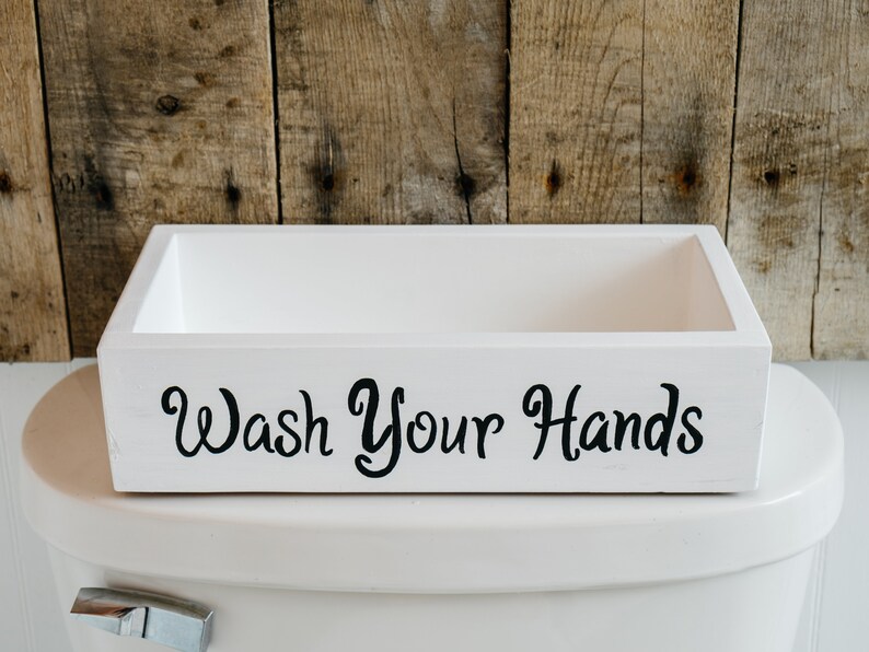 Wash Your Hands Farmhouse Bathroom Decor Jar & Sunflower - Etsy