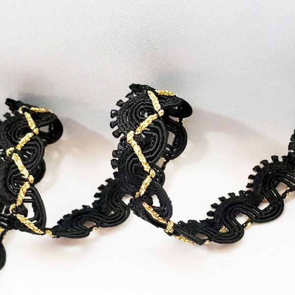 Black Purple Gold Elizabethan Jacobean Woven Jaquard Ribbon Great for ...
