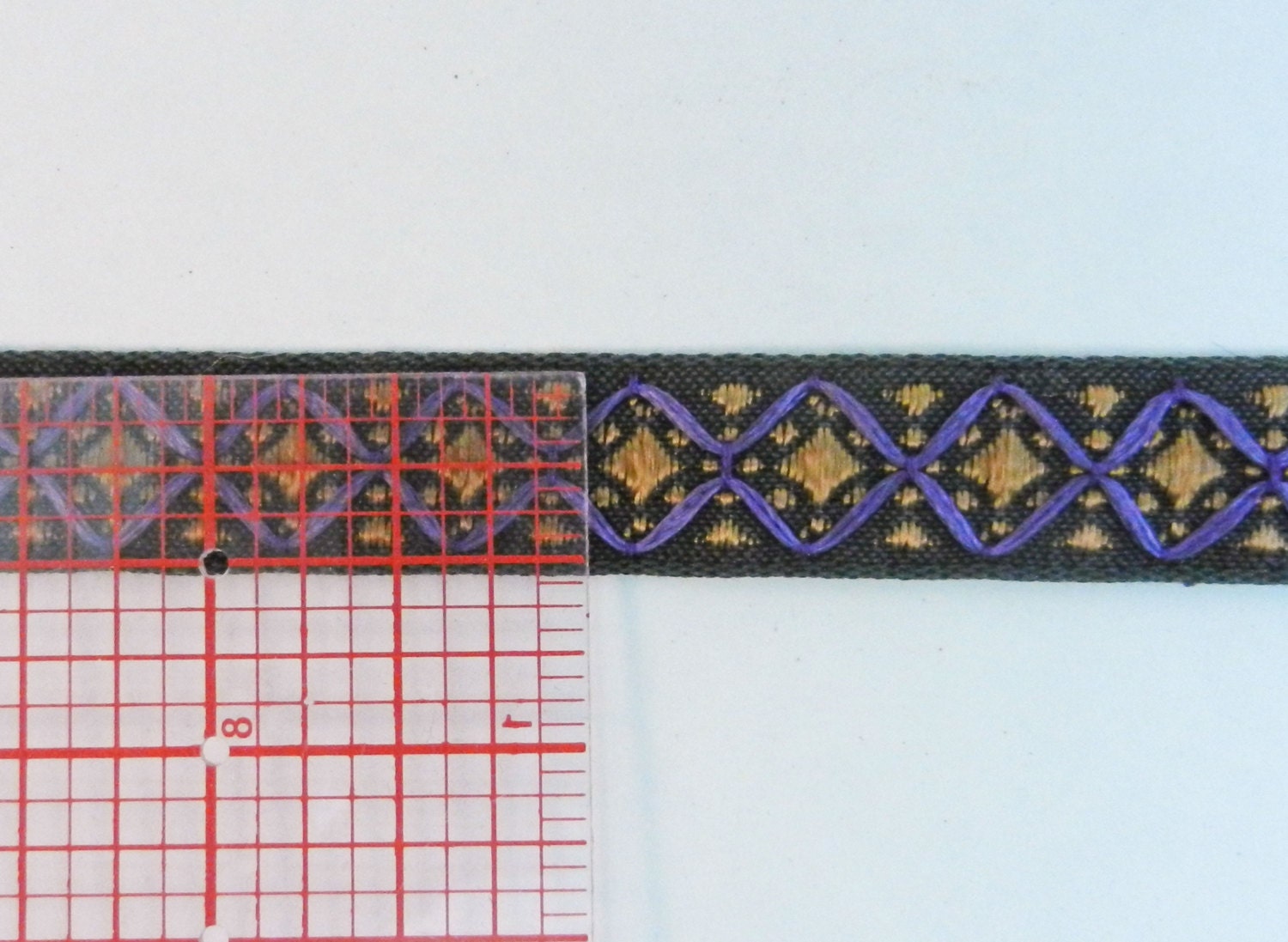 Black Purple Gold Elizabethan Jacobean Woven Jaquard Ribbon Great for ...