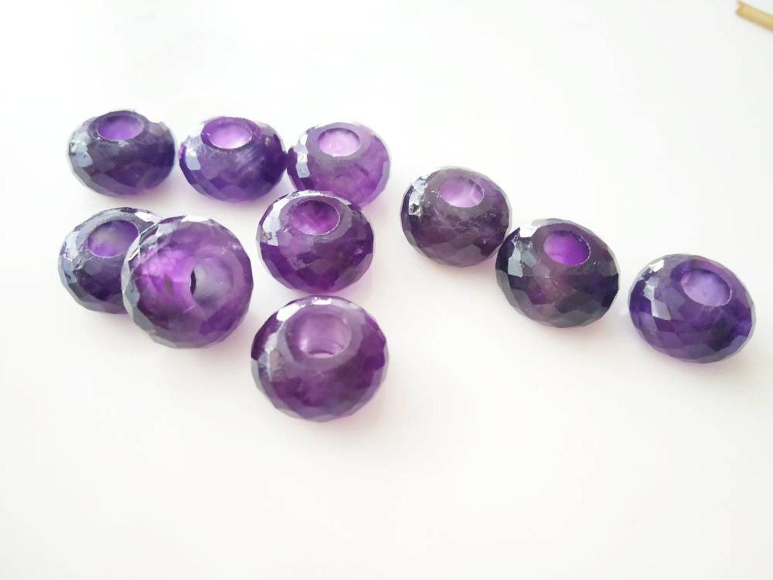 Naturel violet améthyste pierres précieuses fantaisie styliste | Etsy