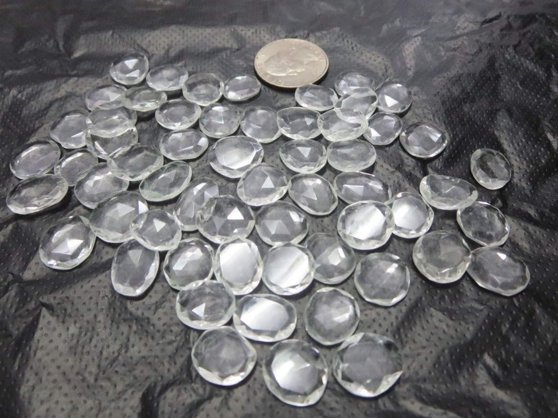 25 Cts Lot Natural Crystal Quartz Flat Rose Cut Uneven Shapes - Etsy