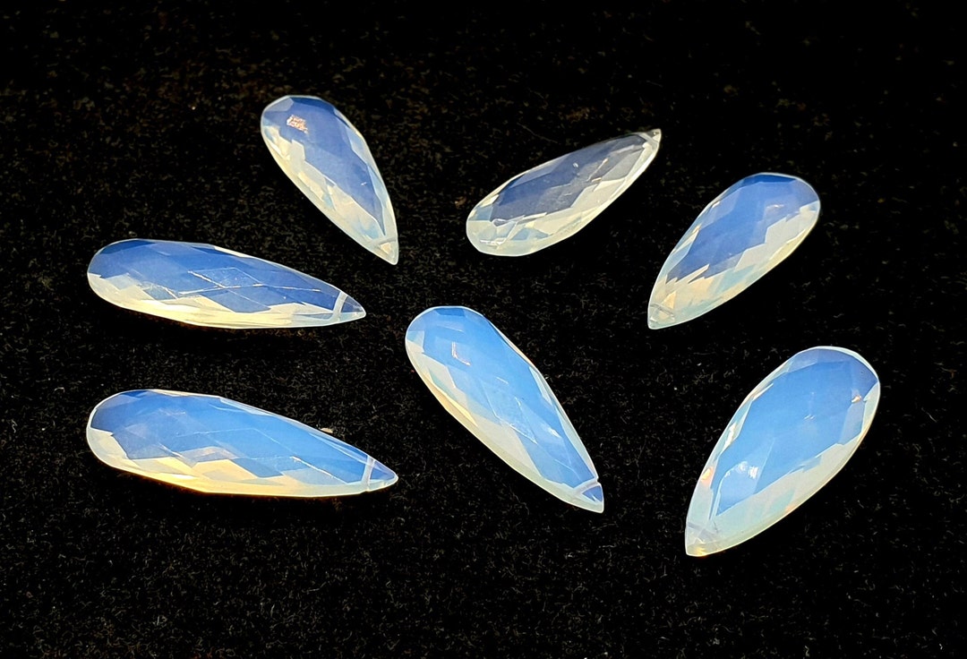 Opallite Briolette Cut Gemstone, AAA+ Quality Opalite, Pear Shape ...