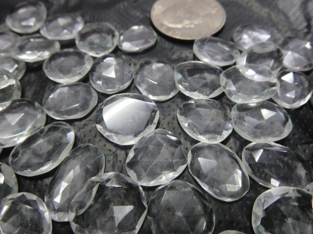 25 Cts Lot Natural Crystal Quartz Flat Rose Cut Uneven Shapes - Etsy
