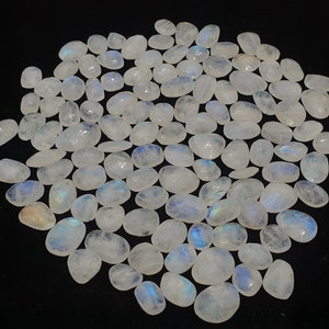 25 Cts. Lot, Natural Rainbow Moonstone Gemstone, AAA+ Quality Moonstone ...
