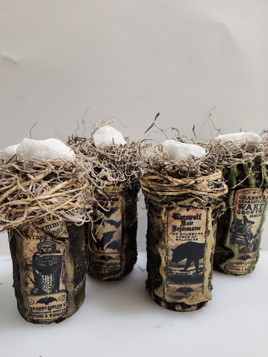Witch's Apothecary Potion Bottles, Halloween Decor, Halloween Tiered ...