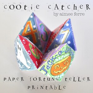 DIGITAL *** Cootie Catcher or Paper Fortune Teller - Kids Paper Craft ...