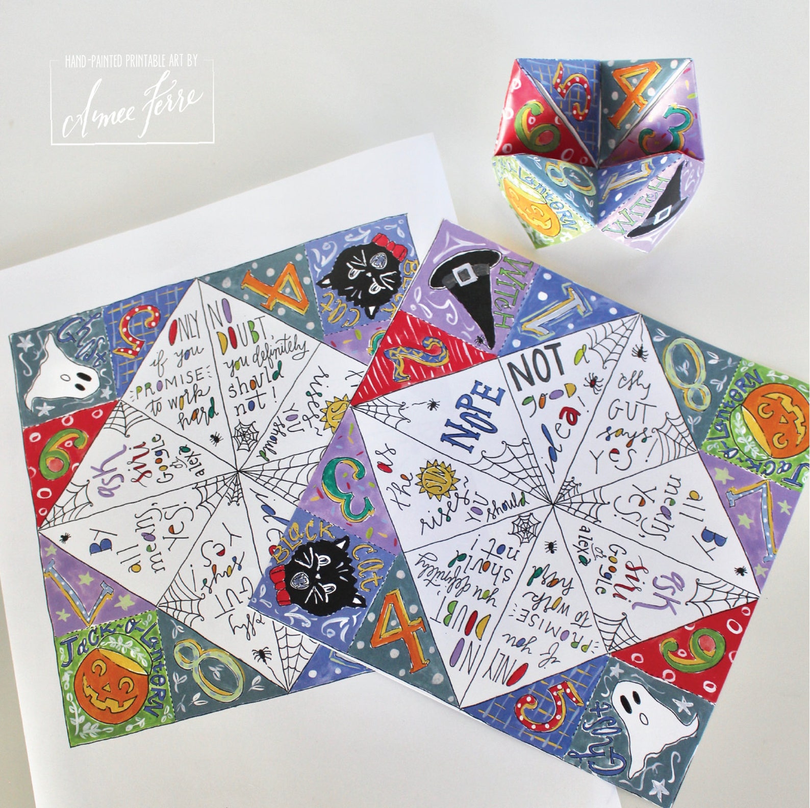 DIGITAL *** Cootie Catcher or Paper Fortune Teller - Kids Paper Craft ...