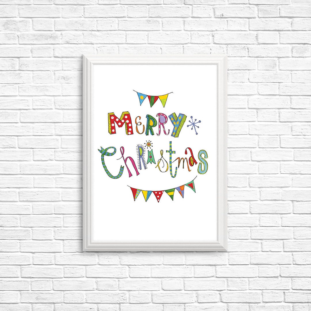 Merry Christmas DIGITAL DOWNLOAD for Holiday Prints, Stationery, Gift ...